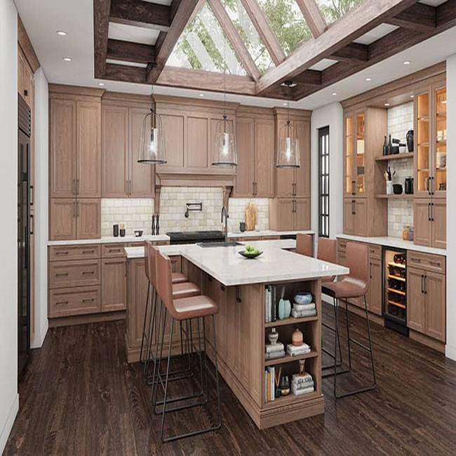 Oxford Toffee 10 Ft Kitchen Cabinet Set (RTA Preconfigured Bundle)