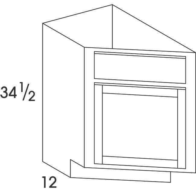 BEC12R Broadway Juniper Base End Angle Right Cabinet: Kitchen Cabinets