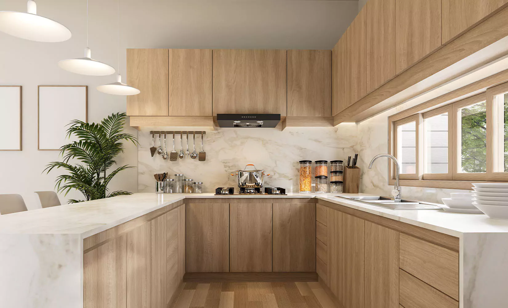 U-Shaped Kitchen Layout: 29 Design Ideas and Tips