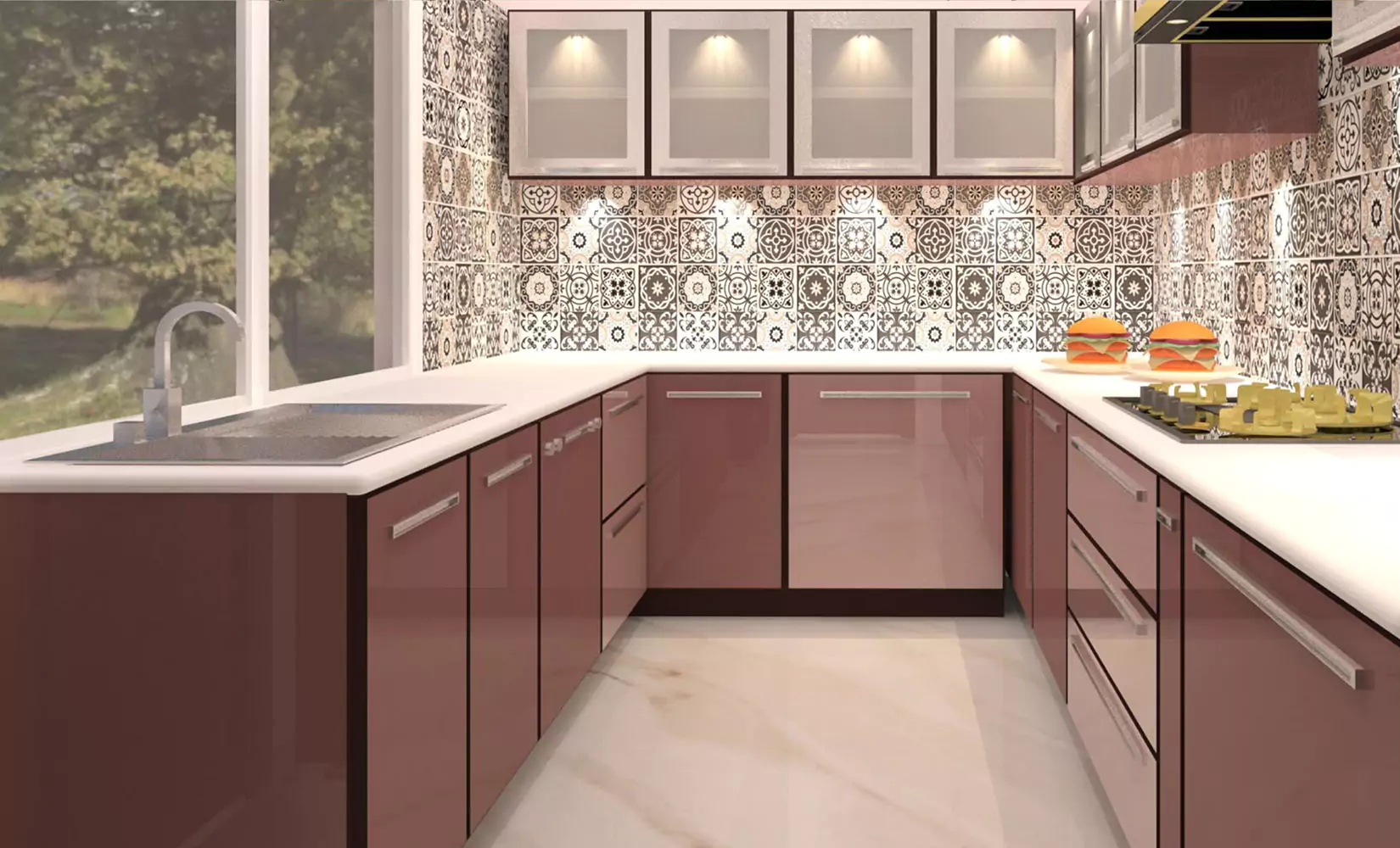U Shaped Modular Kitchen Designs